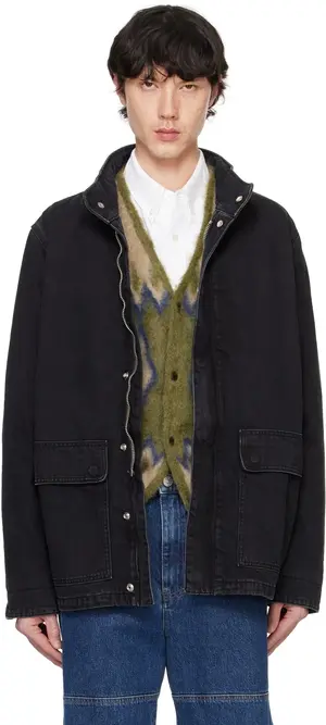 Sunflower Black Fatigue Denim Jacket In 708 Black Washed - 65% Off